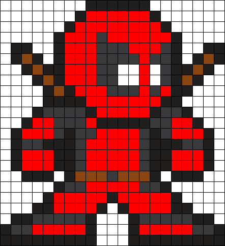 Download Deadpool Perler Bead Pattern / Bead Sprite - Deadpool Pixel ...