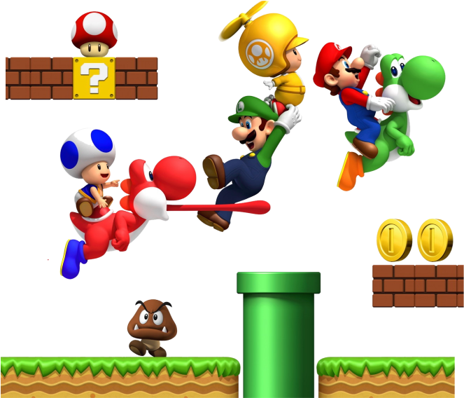 Mushrooms On Super Mario Bros (709x591), Png Download