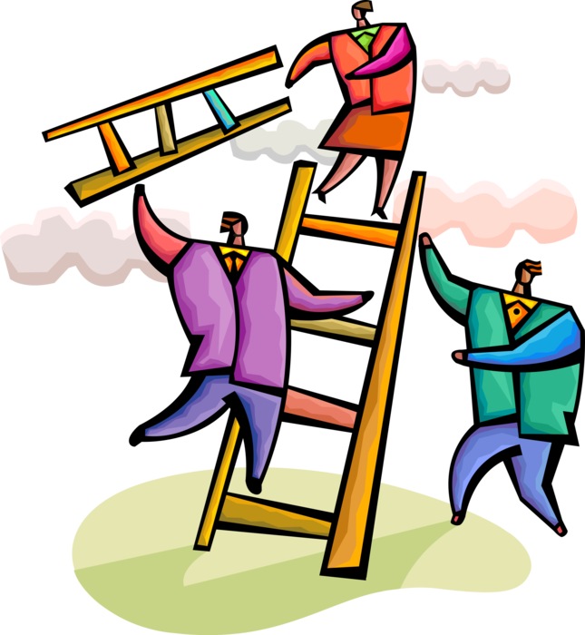 Vector Illustration Of Business Associates Use Teamwork - Clip Art ...