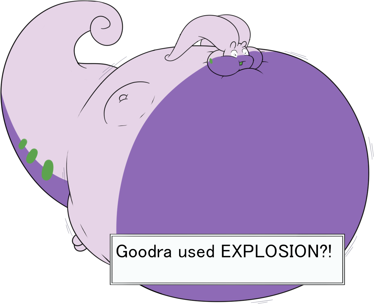 Goodra Used Explosion - Cartoon (1420x1090), Png Download