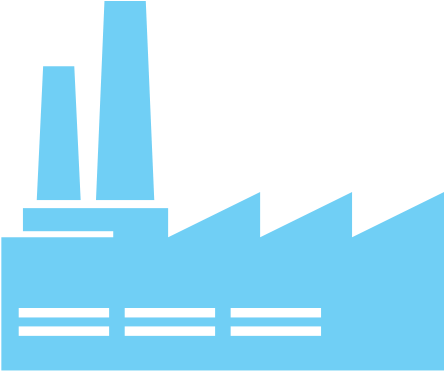 Connected Factory - Manufacturing Plant Png (525x450), Png Download