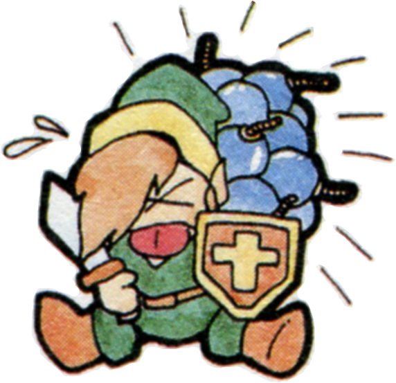 Link Carrying Bombs - Link (572x553), Png Download