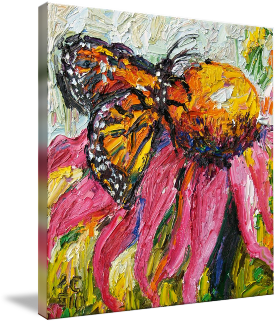 Monarch Purple Oil Painting By Ginette Callaway - Drawing (559x650 ...