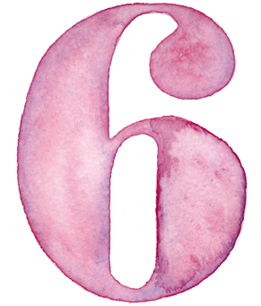 Watercolor Numbers By Giuseppe Salerno - Watercolor Number 6 Png ...