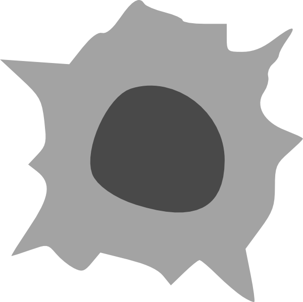 Bullet Hole Clip Art - Bullet Hole Vector Png (600x599), Png Download