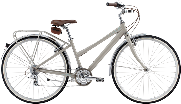 Ladies Hybrid Bike Pink (617x357), Png Download