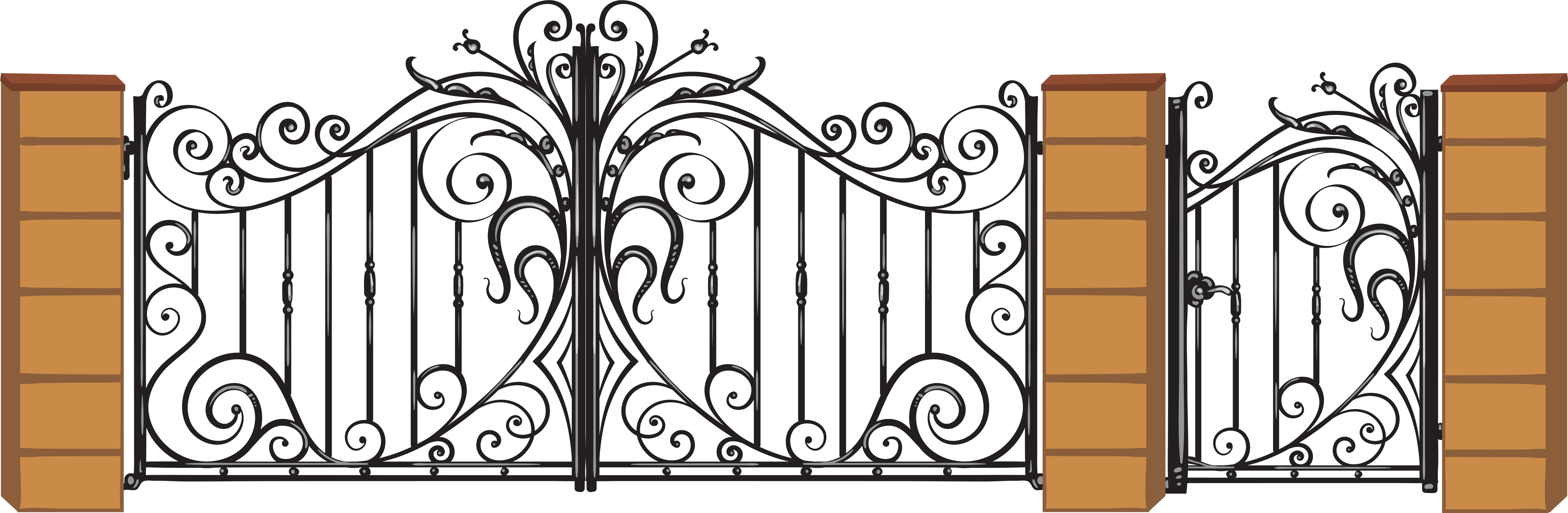Gate (8000x2669), Png Download
