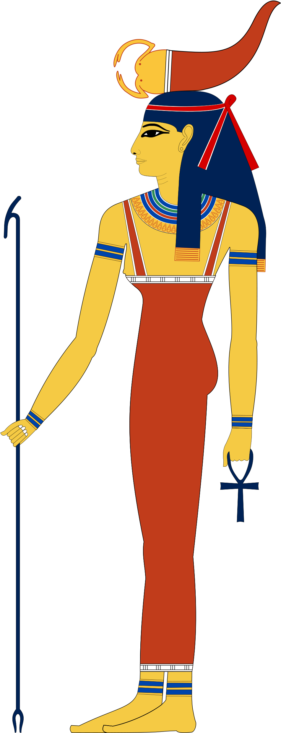 Ancient Egyptian God Isis (1200x2537), Png Download