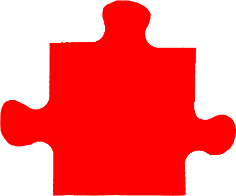 Pure Red Jigsaw Puzzle Piece - Red Puzzle Piece Png (464x385), Png Download