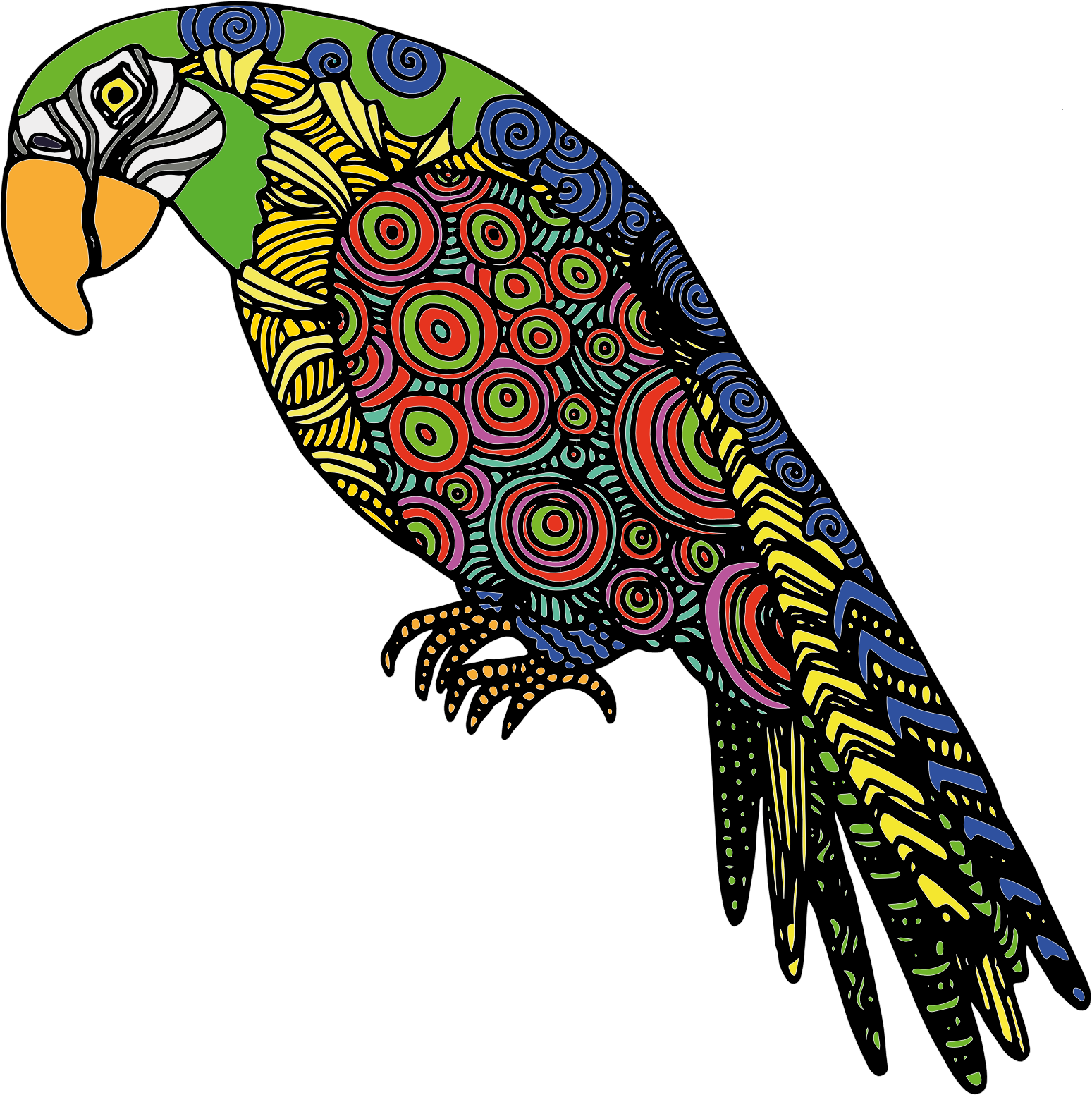 Download This Free Icons Png Design Of Detailed Parrot | Transparent ...