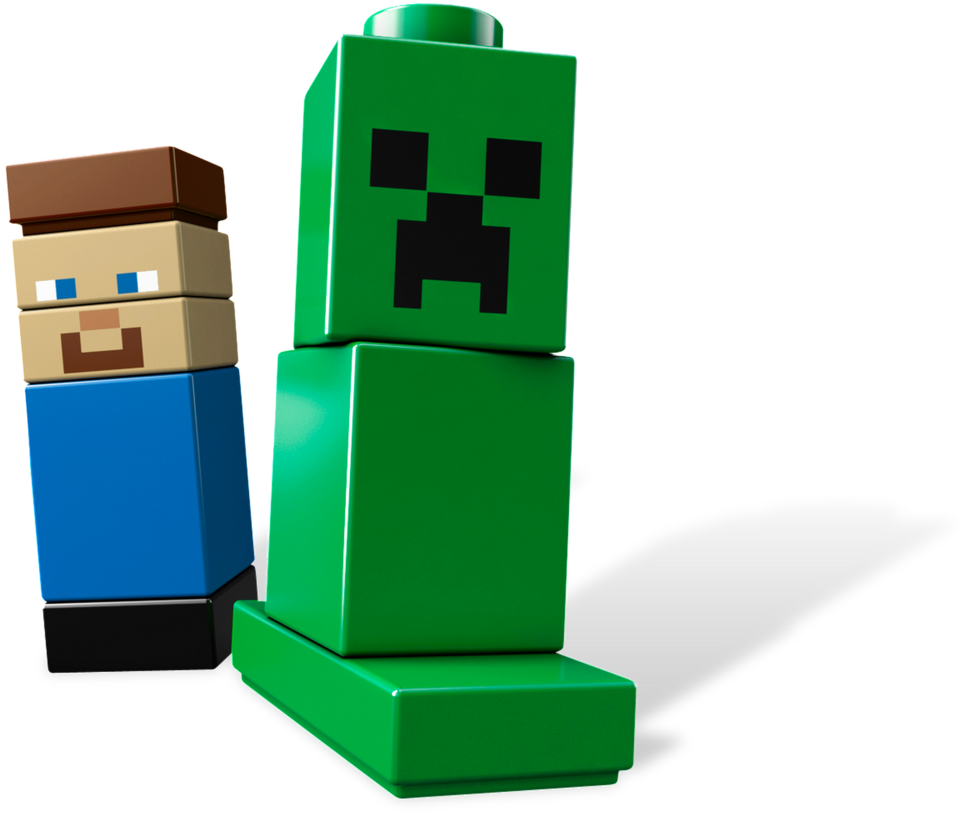 Steve - Lego Minecraft Microworld People (2000x1500), Png Download