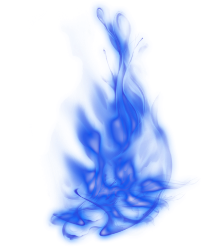 Blue Fire Render Png (550x517), Png Download