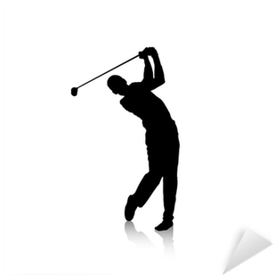 Black And White Golfer (400x400), Png Download