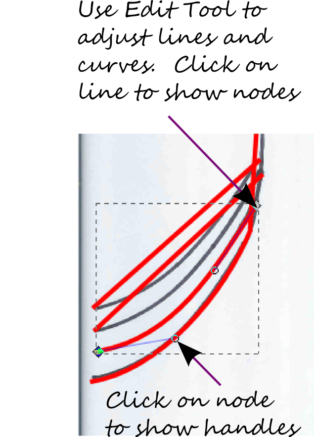 Screen Capture Of Curve Handles - Diagram (635x884), Png Download