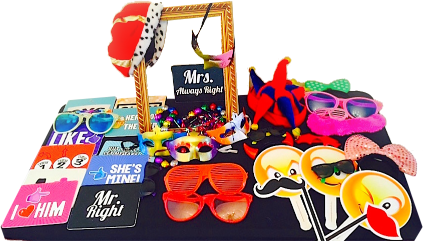About Our Photo Booth - Selfie Props Png (852x486), Png Download