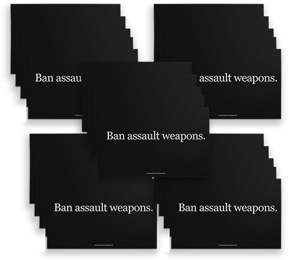 Ban Assault Weapons Sign Pack - Graphic Design (600x600), Png Download