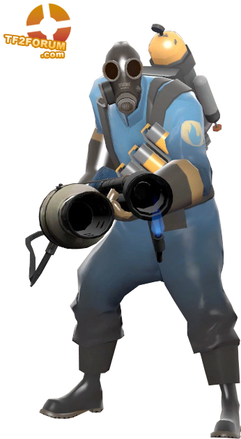Blue Pyro Tf2 (360x650), Png Download