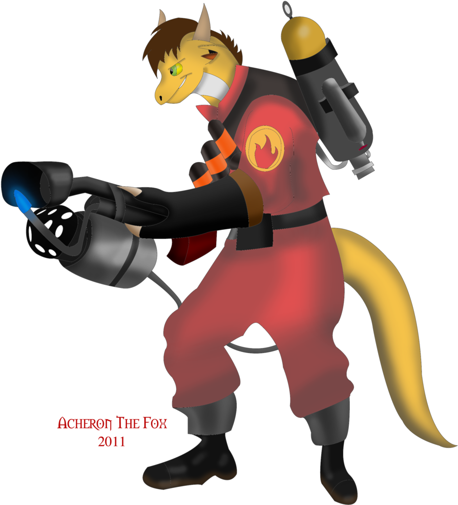 Team Furtress - Red Pyro - Pyro Is A Furry (900x998), Png Download