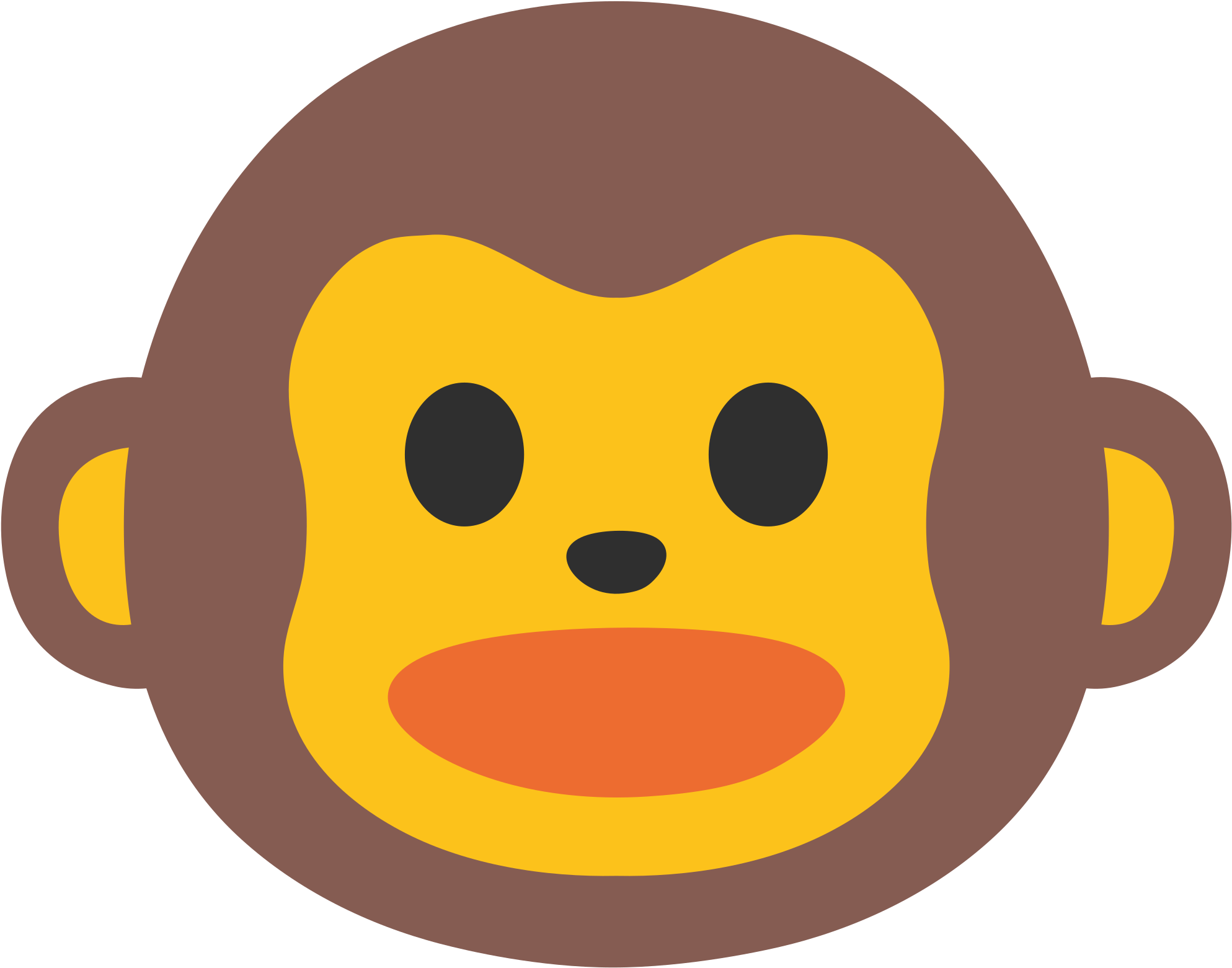 Open - Android Monkey Emoji (2000x2000), Png Download