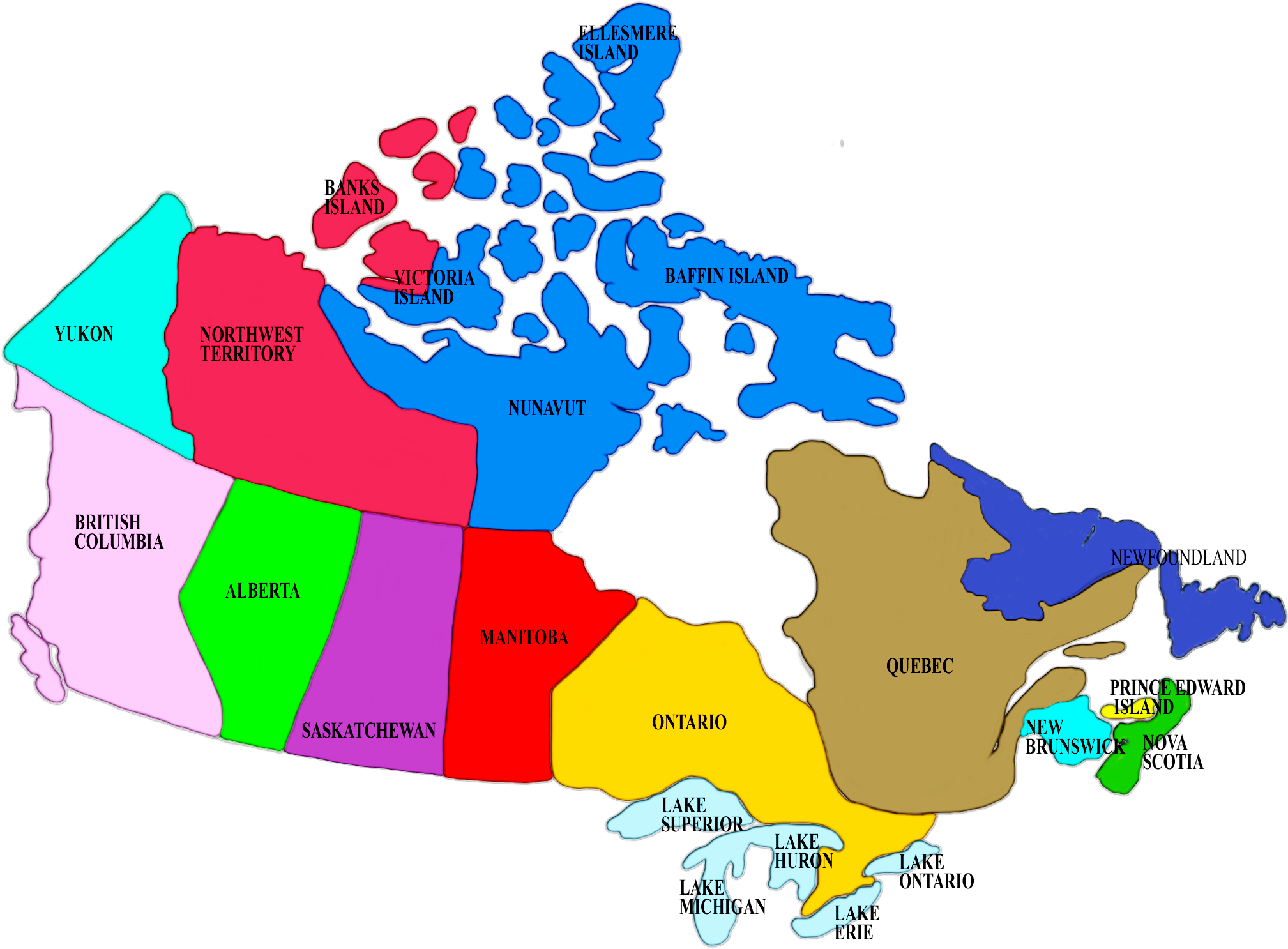Download Important Information - - Map Of Canada Woth Provinces And ...