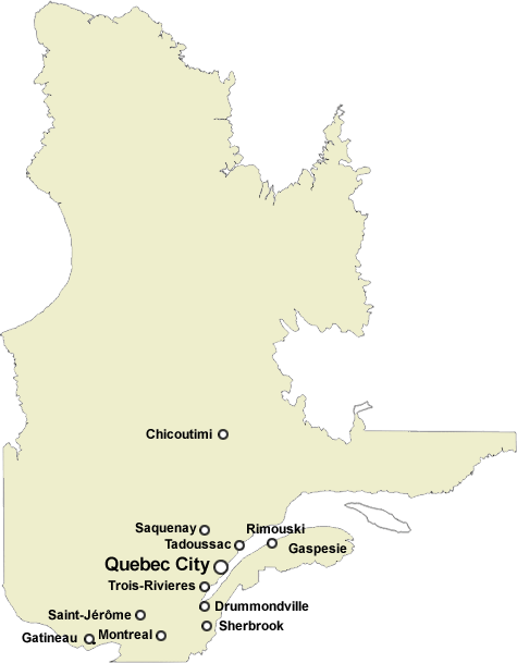 Quebec Map - Map Of Quebec Without Cities (475x609), Png Download