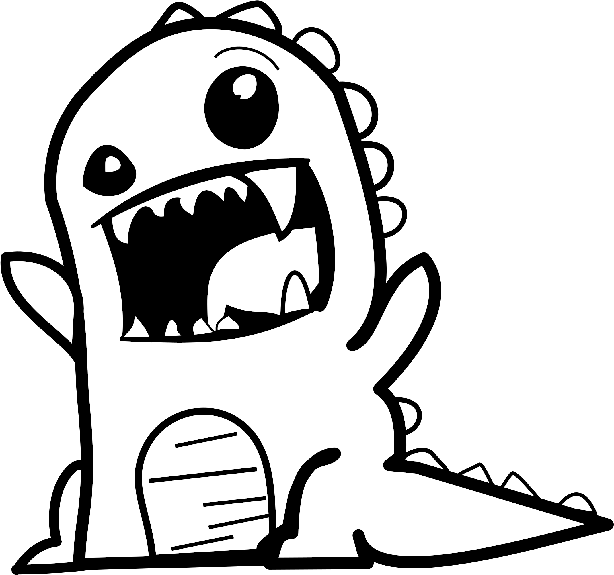 This Free Icons Png Design Of Rawr Dinosaur Outline (2400x2251), Png ...