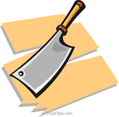 Meat Cleaver Royalty Free Vector Clip Art Illustration - Vector ...