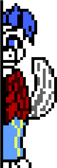 Ani The Arctic Fox - Pixel Art (240x590), Png Download