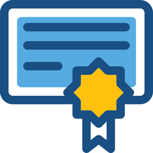 Printed Certificates - Certificate Icon Hd Blue Png (508x508), Png Download