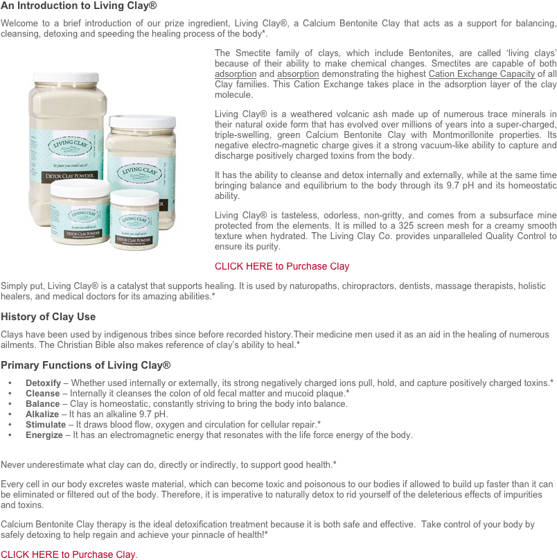 An Introduction To Living Clay® Welcome To A Brief - All Natural ...
