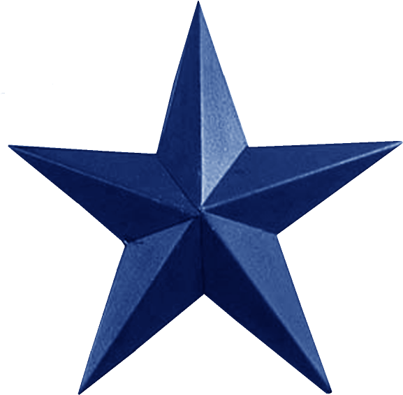 Blue Star - Metal Star (600x600), Png Download