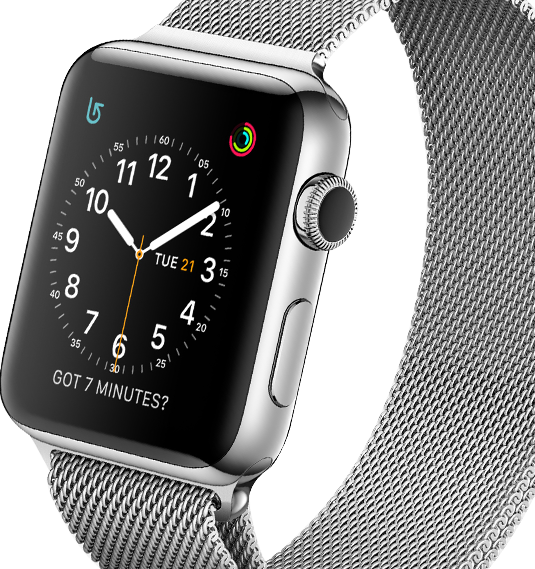 Iwatch - Apple Watch Press (535x569), Png Download