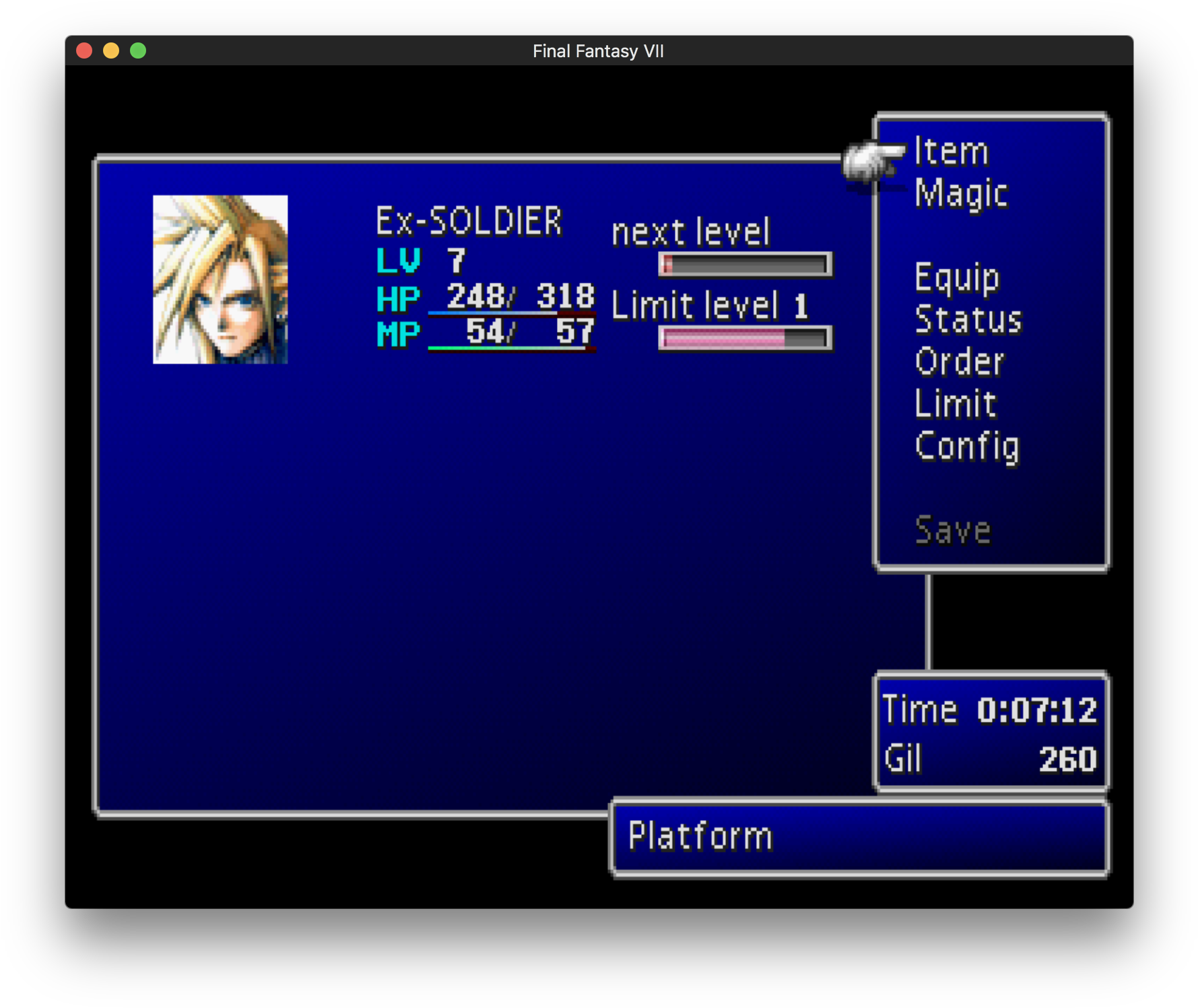 Screen Shot 2017 09 29 At 7 12 13 Pm - Ff7 Menu (1810x1520), Png Download