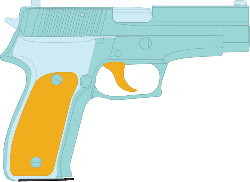 Jasmine's Sig-sauer P226 - Sig Sauer P226 (500x364), Png Download