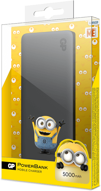 1 - - Gp Mobile Phone Charger Minions (500x700), Png Download