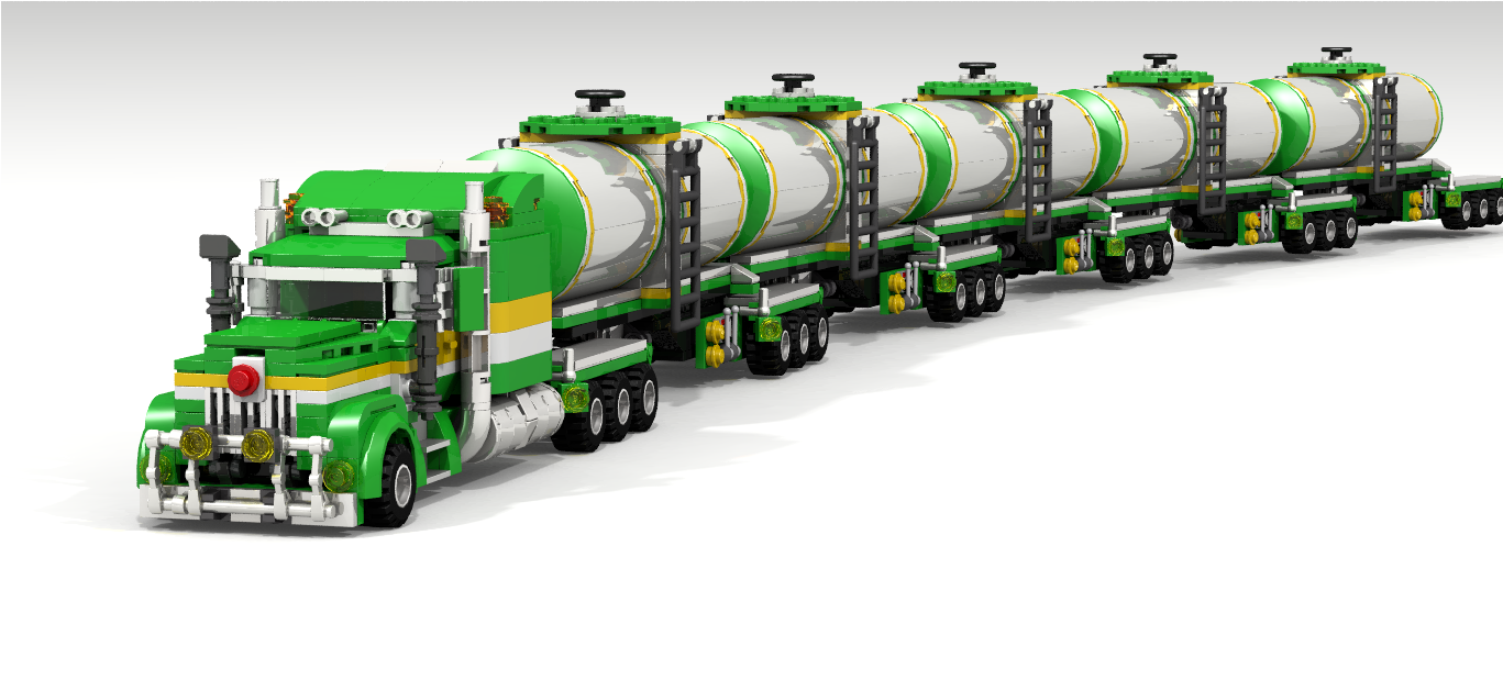 Kenworth W900 Road Train - Lego Road Train (1366x768), Png Download
