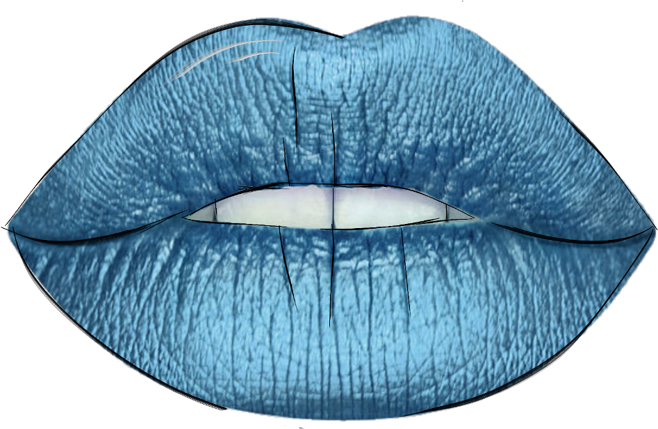 Outline Outlines Lips Blue Remix Drawing Draw Tumblr - Lime Crime ...