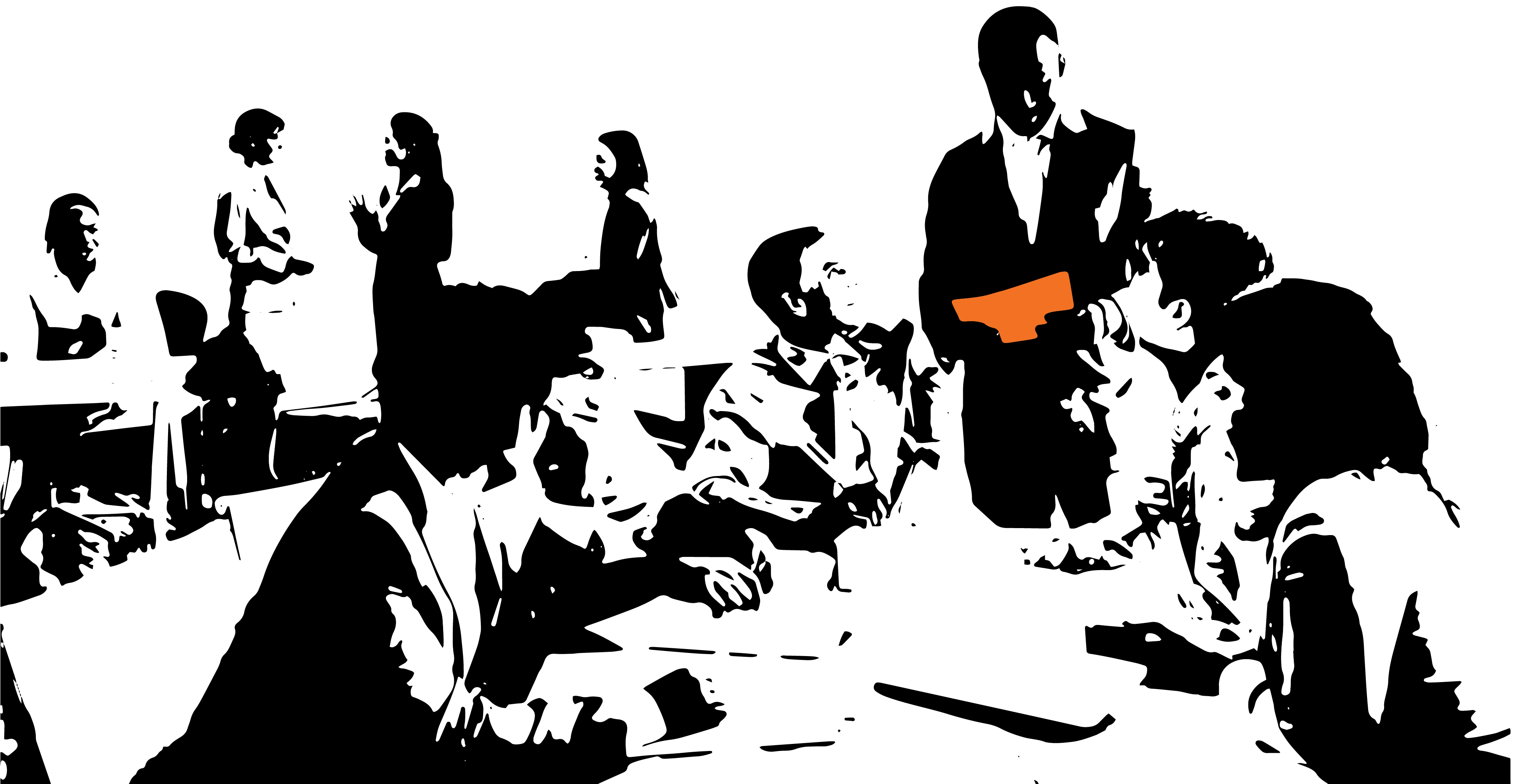 Enforcing Your Advisory Process - Silhouette (4110x2111), Png Download