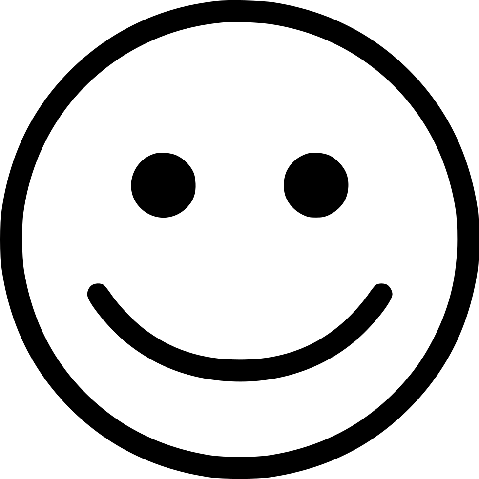 Black And White Smiley Face Emoticon