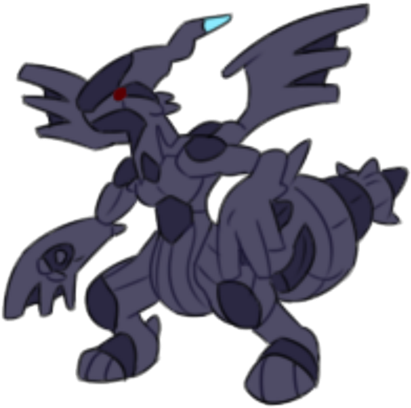 Doodle Zekrom - Pokemon Zekrom Pixel Art (420x420), Png Download
