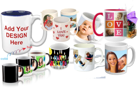 Mug Printing - Coffee Mug Printing Png (500x289), Png Download