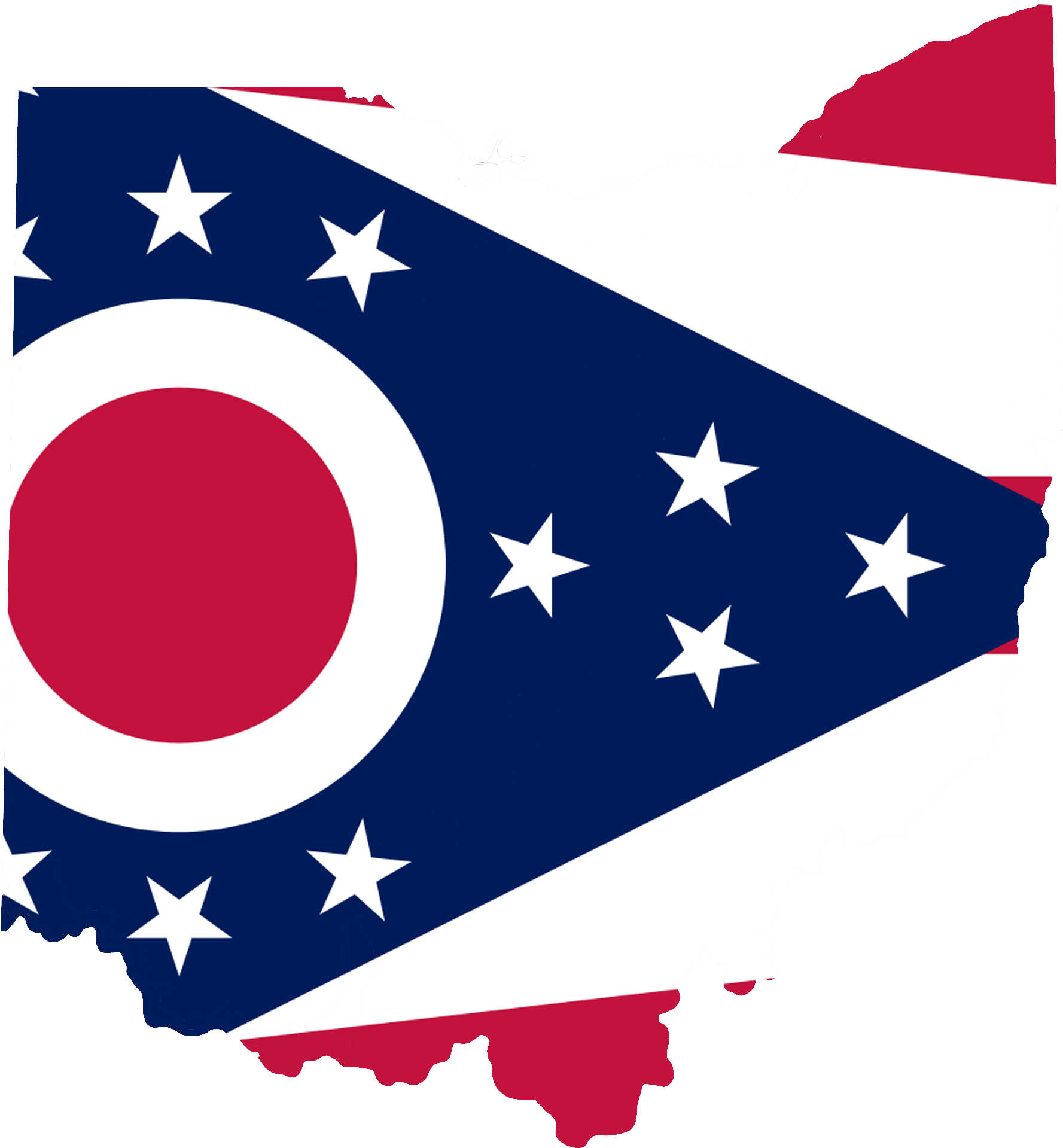 Ohio Flag Map Accurate - Ohio State Flag (2000x2085), Png Download