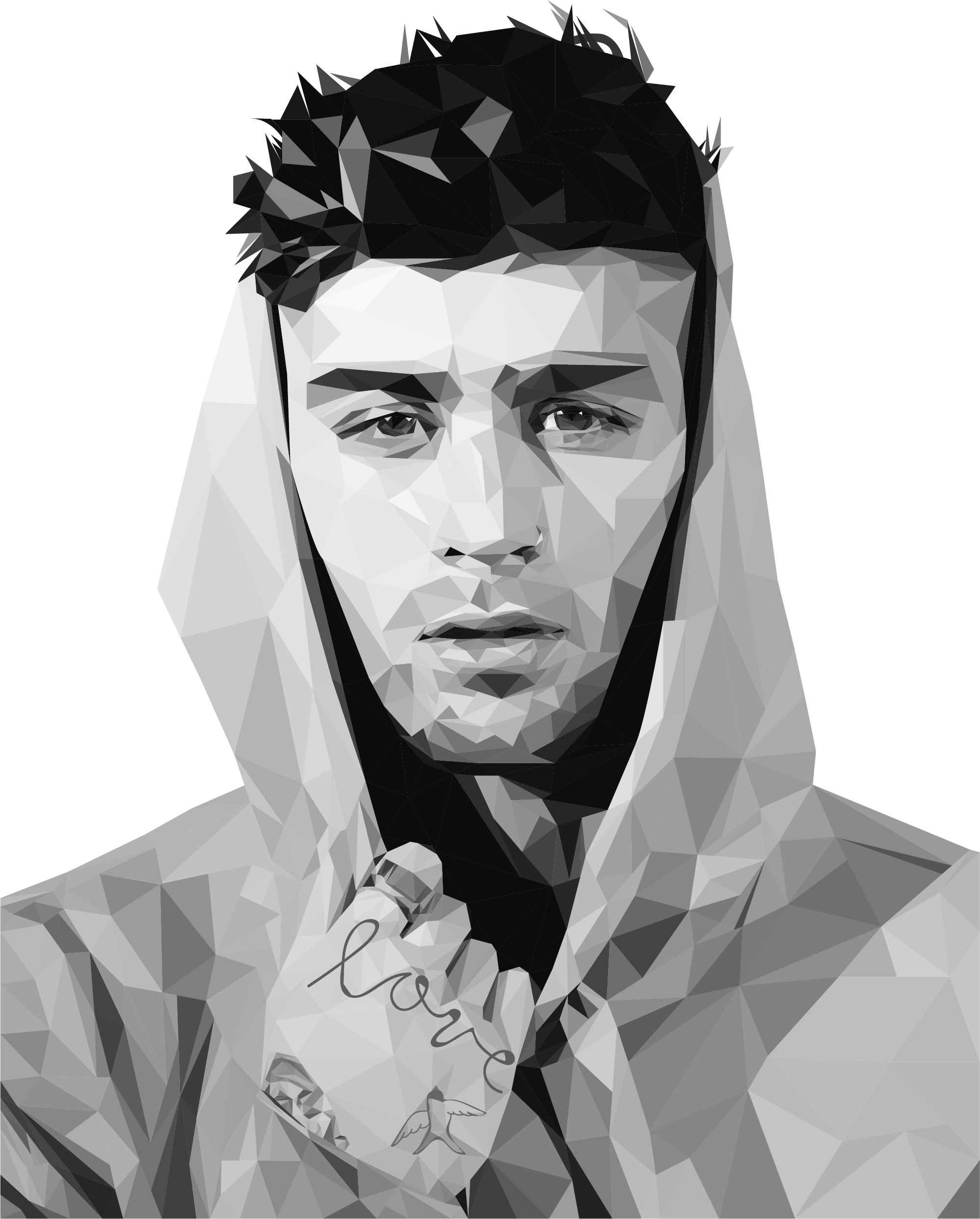 Low Poly Drawing Of One Of Tom Holland's Instagram - Zayn For Shazam ...