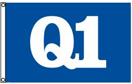 Q1 Blue Flag (460x368), Png Download