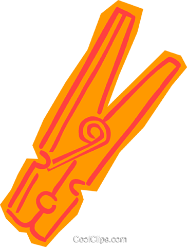 Clothes Pin Royalty Free Vector Clip Art Illustration - Thumb (364x480 ...