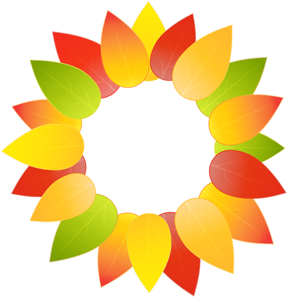 Download Autumn Leaves Round Border Frame Png Clip Art Image - Clip Art ...