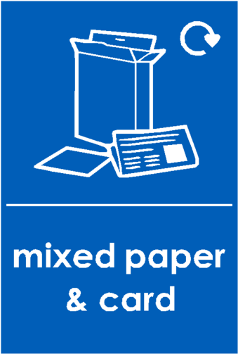Download Mixed Paper And Cardboard Waste Recycling Sticker Safety-label ...