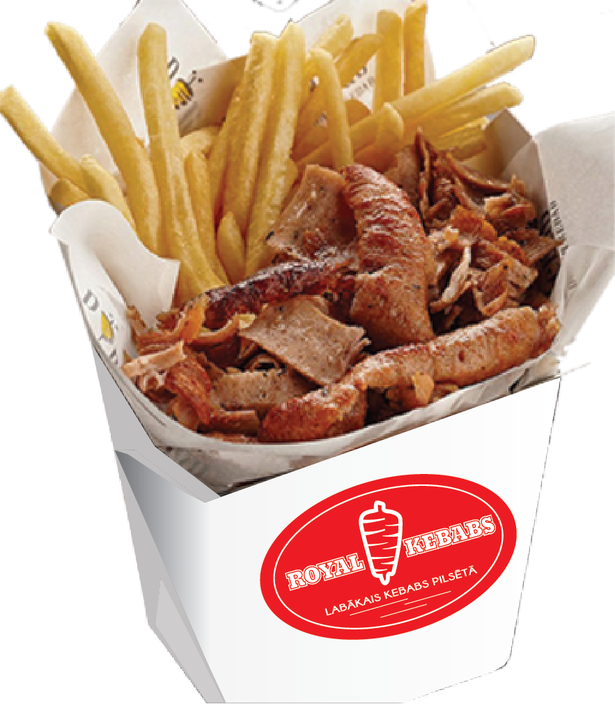 Doner Box Chicken, Beef Or Mix - German Doner Kebab Box (883x1010), Png ...