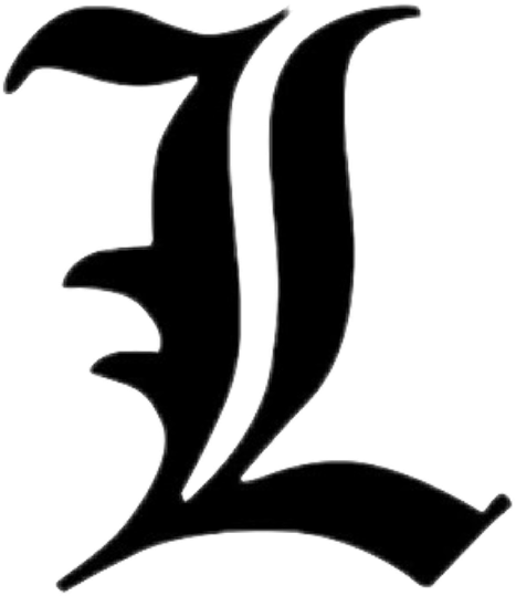 Anime Ldeathnote Deathnote Ryuk Deathnotel - Death Note Letter L Png ...