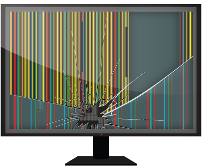 Computer Repair - Led-backlit Lcd Display (400x400), Png Download